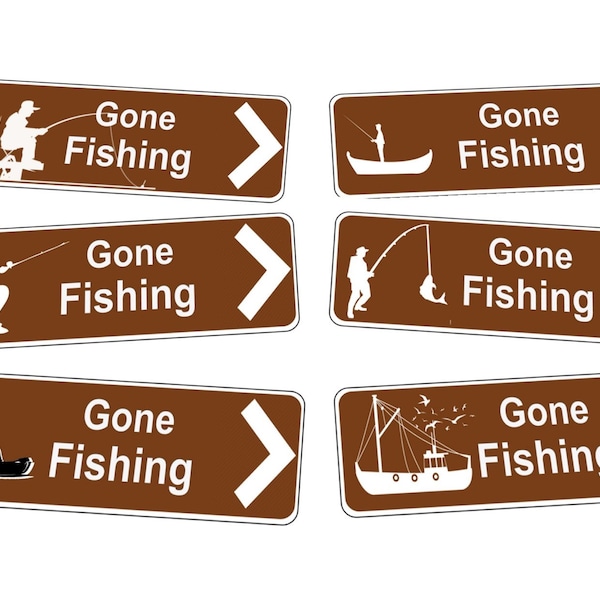Gone Fishing Sign - Etsy