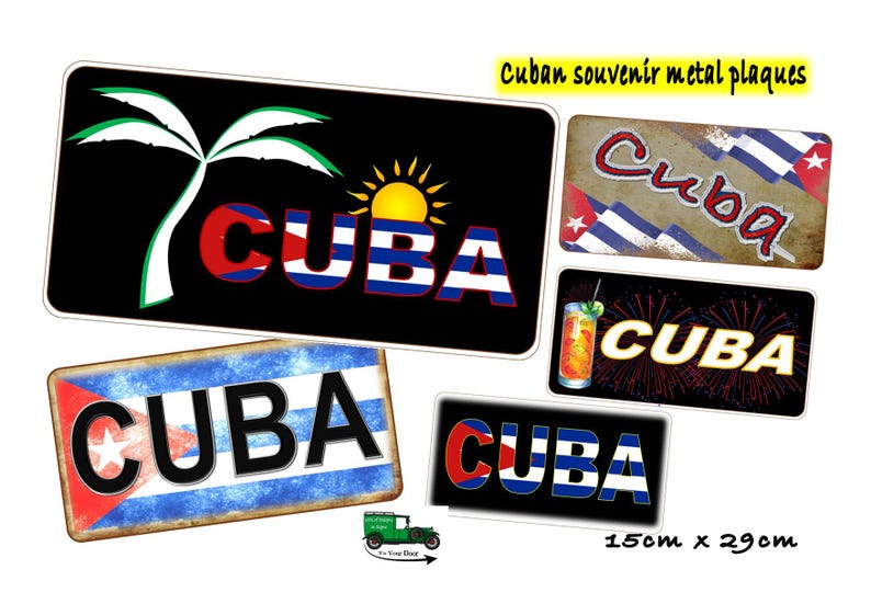 Cuba Cuban Metal Souvenir Metal Wall Plaque, Vacation, Summer Holiday ...
