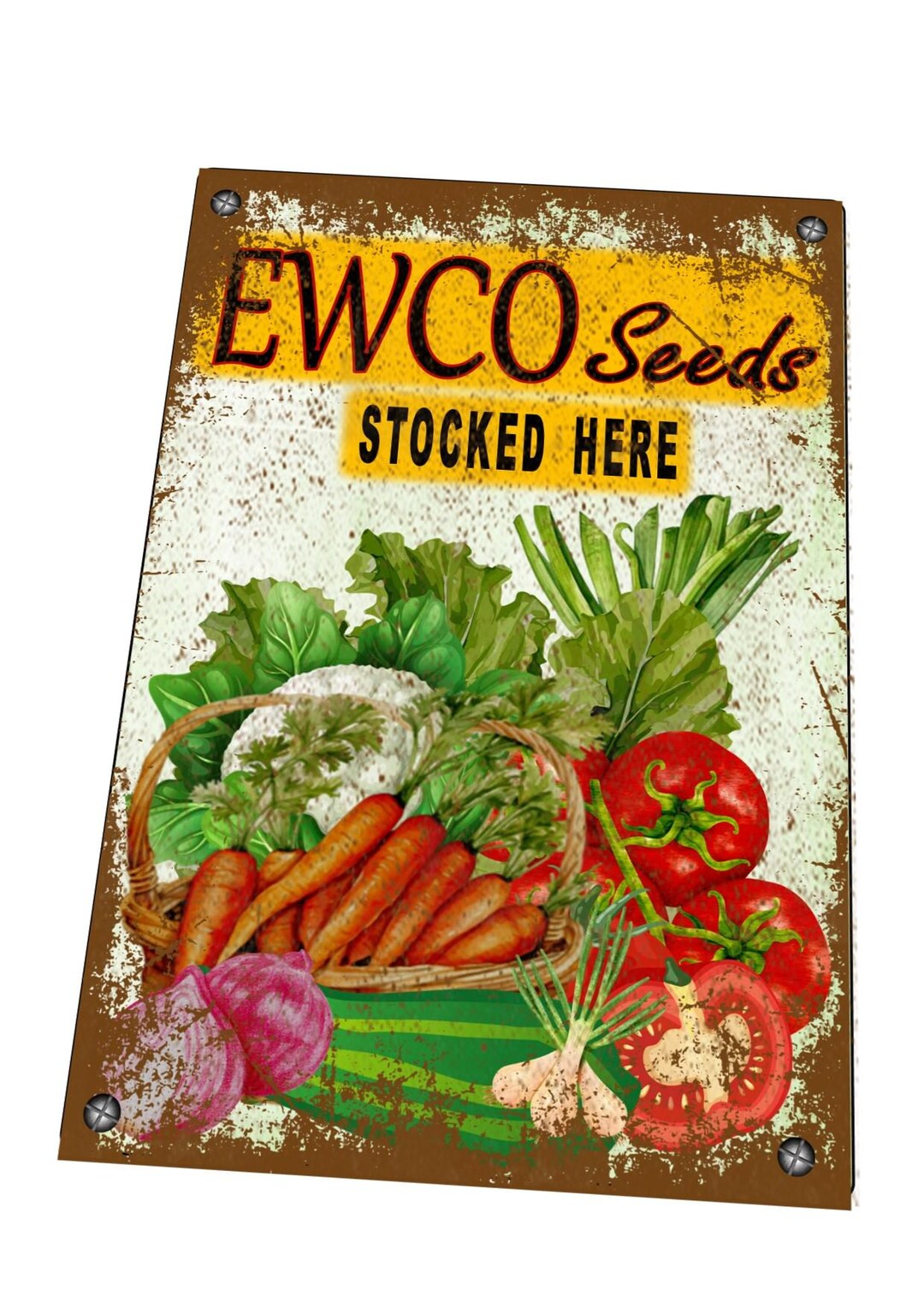 Vintage Garden Seeds Sign, Vegetable Seed Sign, Bygone Garden Shed Sign ...