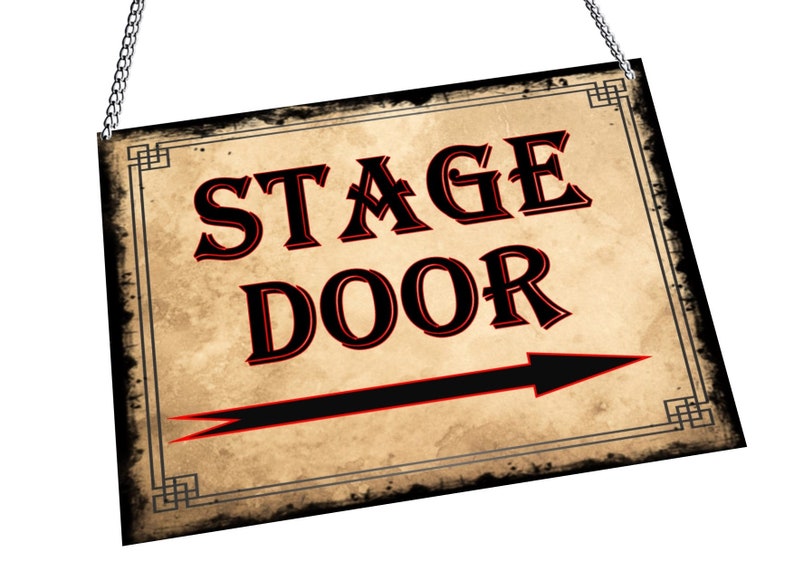 Theatre Signs Vintage Style Theatre Sign Box Office, Stage Door ...