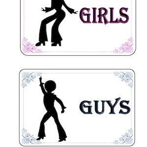 Disco Dance Toilet Door Signs Dancer Clubbing Toilet Door Signs Each ...