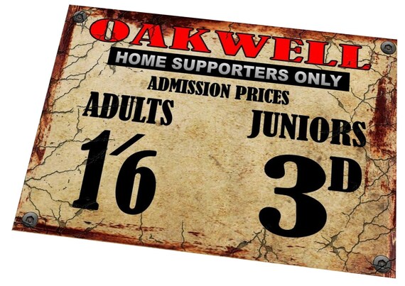 Oakwell Barnsley Football Turnstile Sign Reproduction Aged - Etsy UK