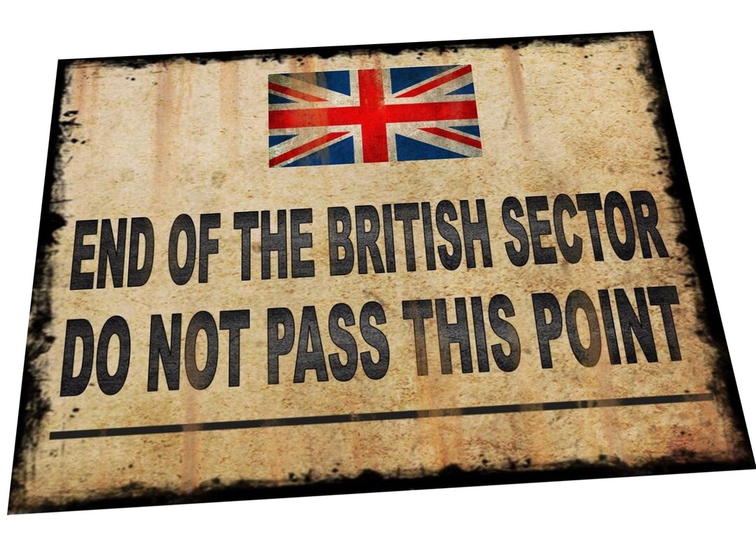 Checkpoint Charlie Sign Reproduction Checkpoint Charlie Sign Vintage ...