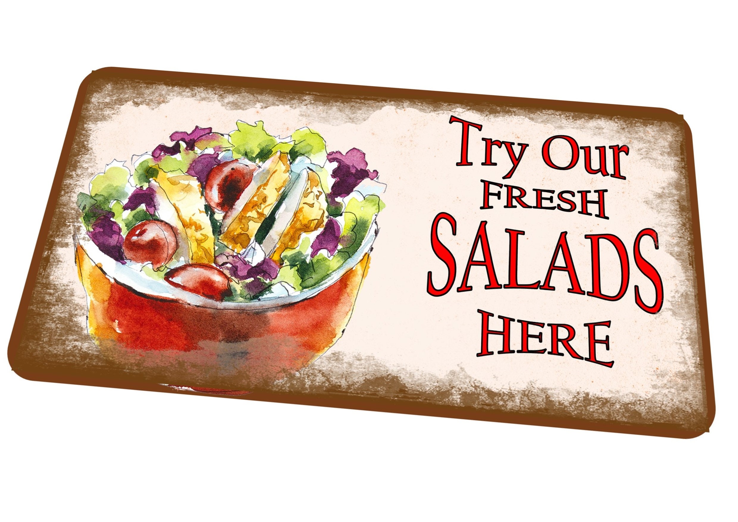 Salad Retro Diner Style Sign Diner Sign Metal Vintage Style Retro ...