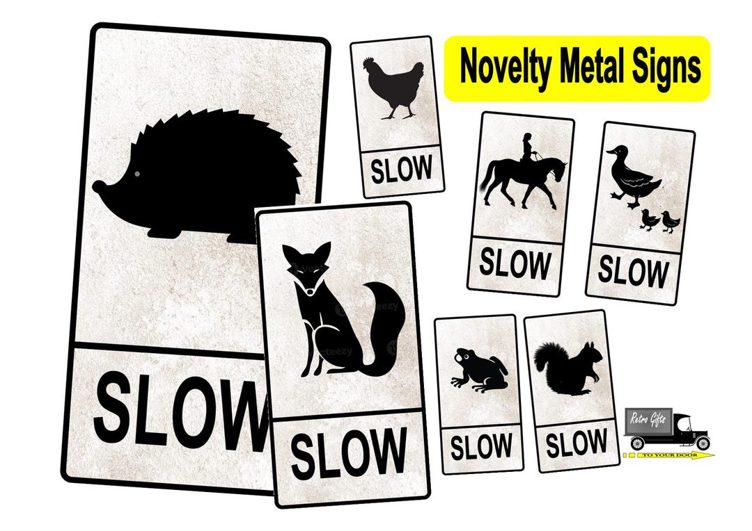 Novelty Metal Signs, Garden Signs, Driveway Sign, Novelty Road Sign ...