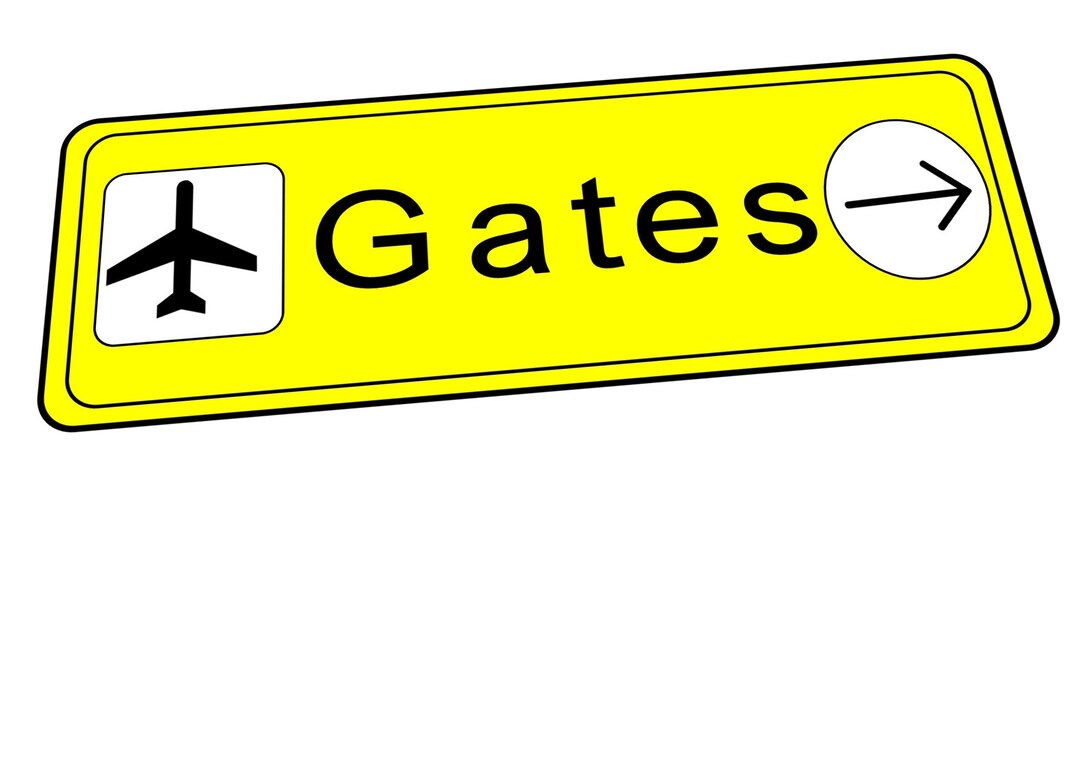 Airport Gates Sign Reproduction Novelty Airport Sign Fun Novelty ...