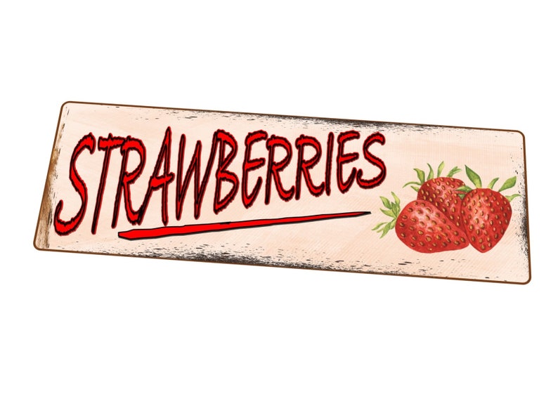 Fresh Fruit Sign Farmers Market Fruit Signs Strawberries - Etsy
