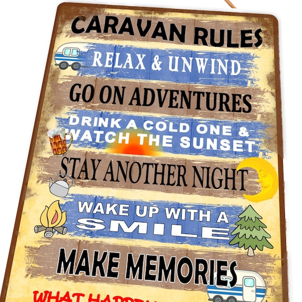 Caravan Signs - Etsy UK
