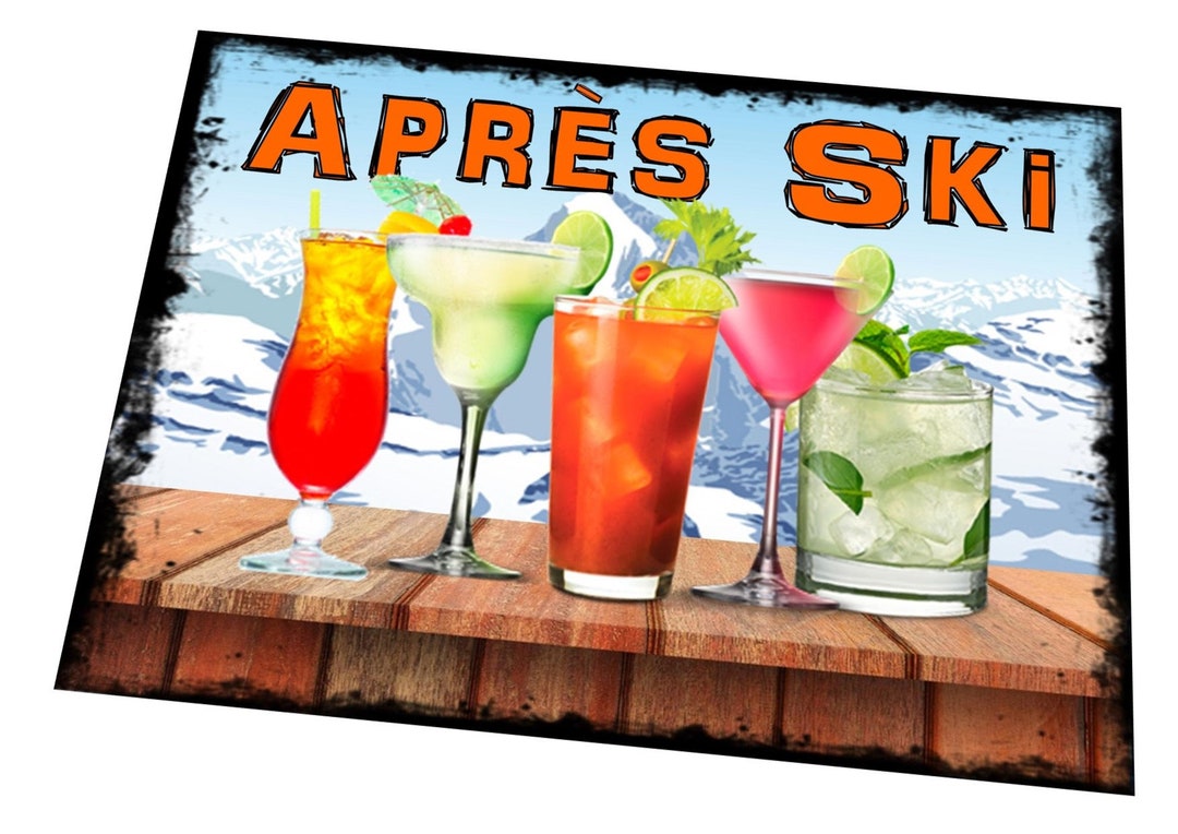 Après Ski Sign Novelty Retro Vintage Style Après Ski Sign Ski Resort ...