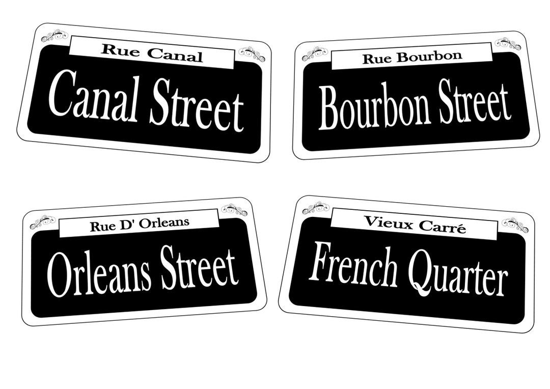 New Orleans Street Signs Reproduction New Orleans Street Sign Bourbon ...