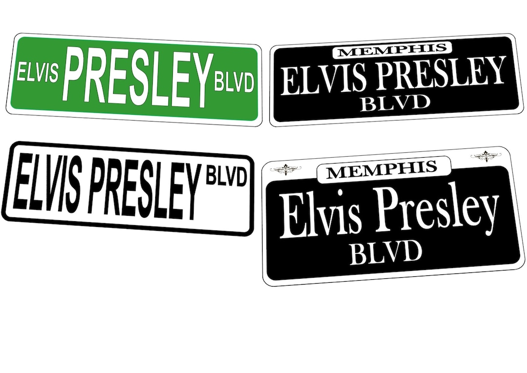 Elvis Presley Boulevard Sign Reproduction Memphis Street Sign Fun ...