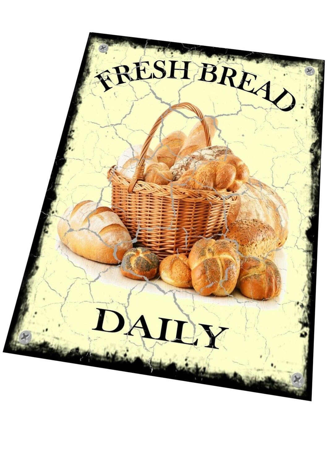Bakery Sign Novelty Retro Bakers Wall Sign Plaque Fun Fresh Bread Sign ...