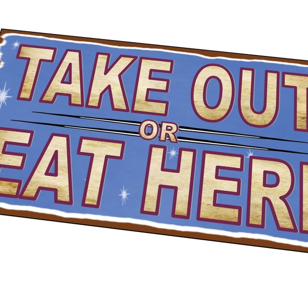 Restaurant Take Out Sign - Etsy