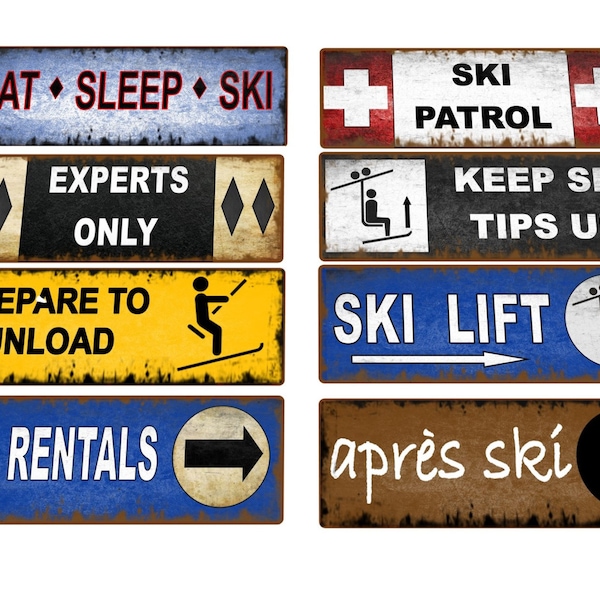 Ski Sign - Etsy