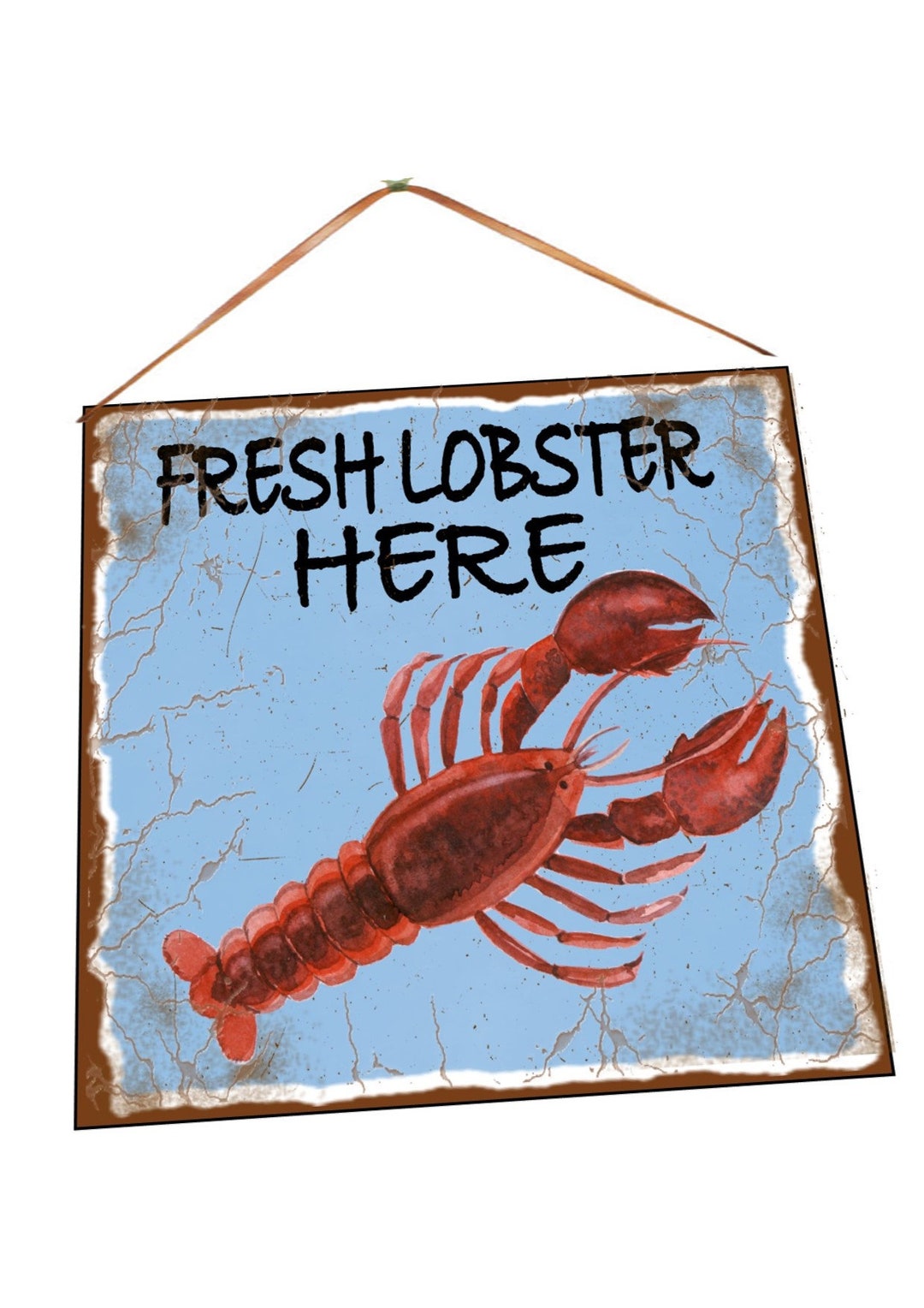 Fresh Lobster Sign Retro Sign Seafood Sign Shell Fish Sign Vintage Sign ...