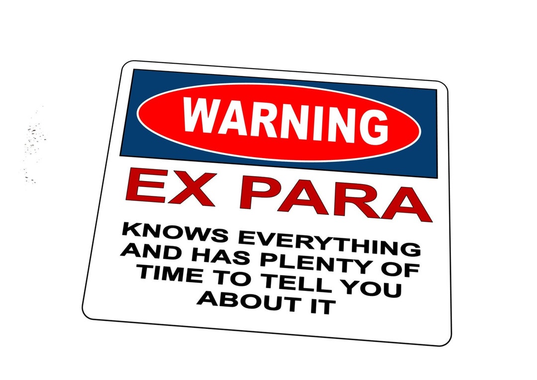 Paratrooper Mancave Metal Sign Army Para Sign Novelty Military Sign ...