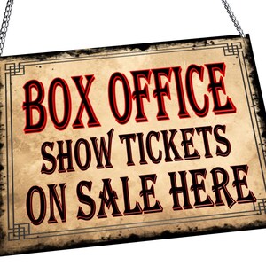 Theatre Signs Vintage Style Theatre Sign Box Office, Stage Door ...