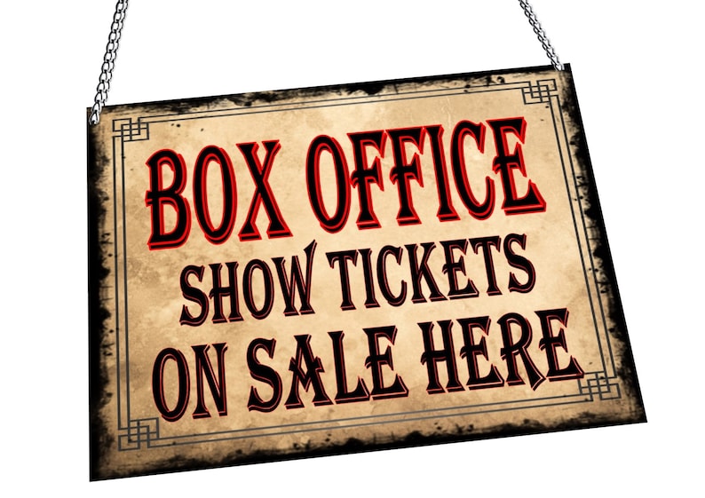 Theatre Signs Vintage Style Theatre Sign Box Office, Stage Door ...