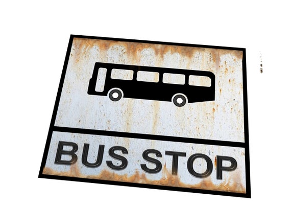 Bus Stop Sign Vintage Style Bus Stop Reproduction Bus Stop - Etsy