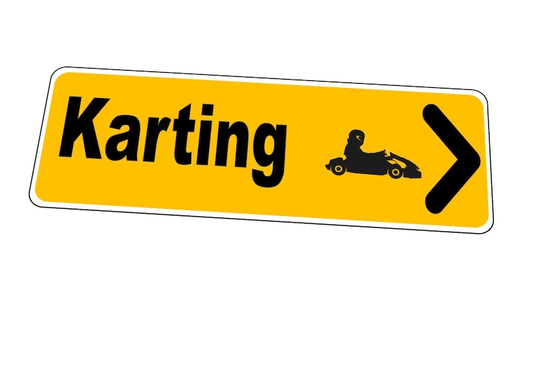 Go Kart Karting Race Track Sign Karting Sign Wall Plaque Karting Metal ...