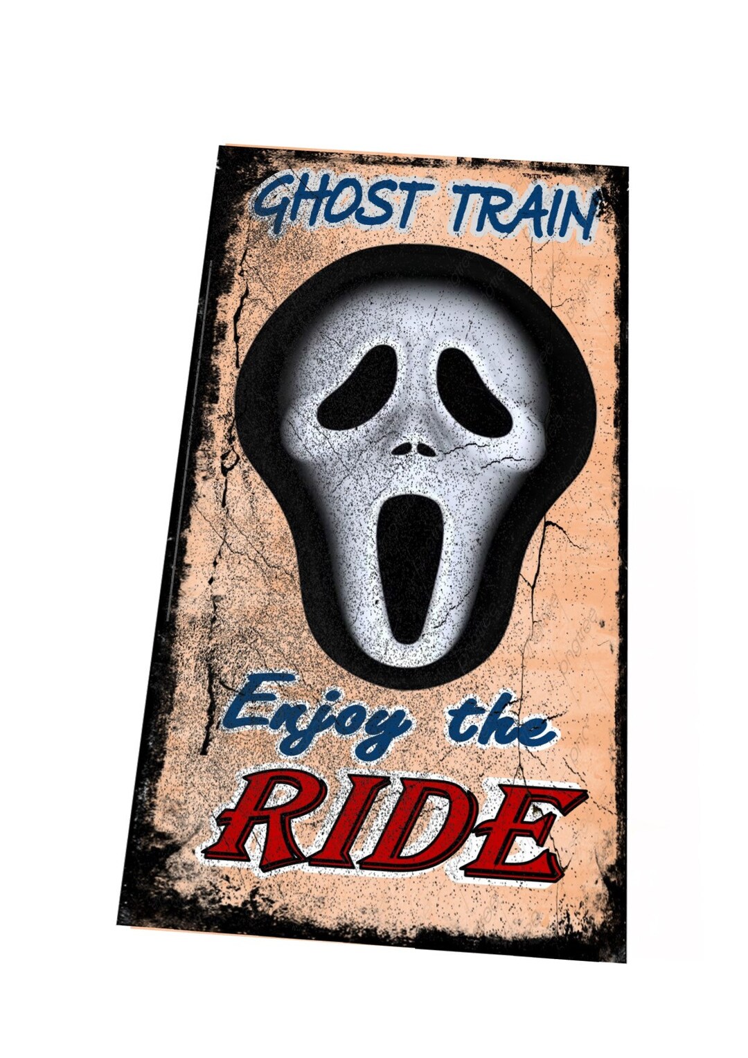 Ghost Train Vintage Fairground Carnival Sign Retro Vintage Style Fun ...
