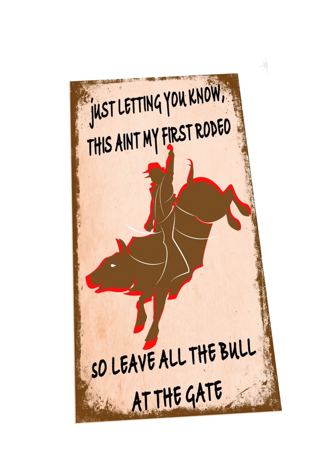 Cowboy Wild West Metal Sign Wall Plaque Rodeo Cowboy Sign Western Ranch ...