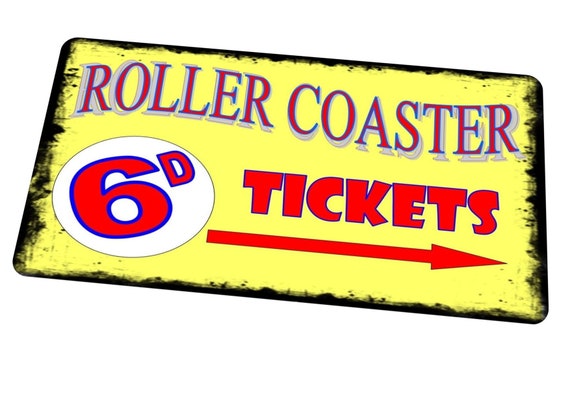 Retro Fairground Sign Roller Coaster Sign Vintage Coaster Sign - Etsy