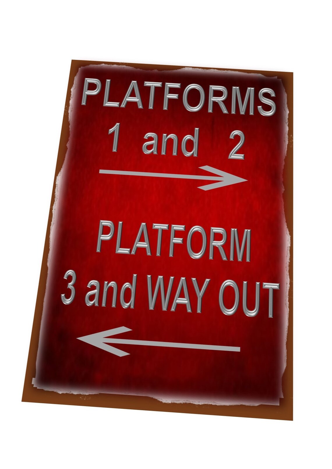 Vintage Railway Sign Platforms Way Out Railway Station Metal Sign - Etsy