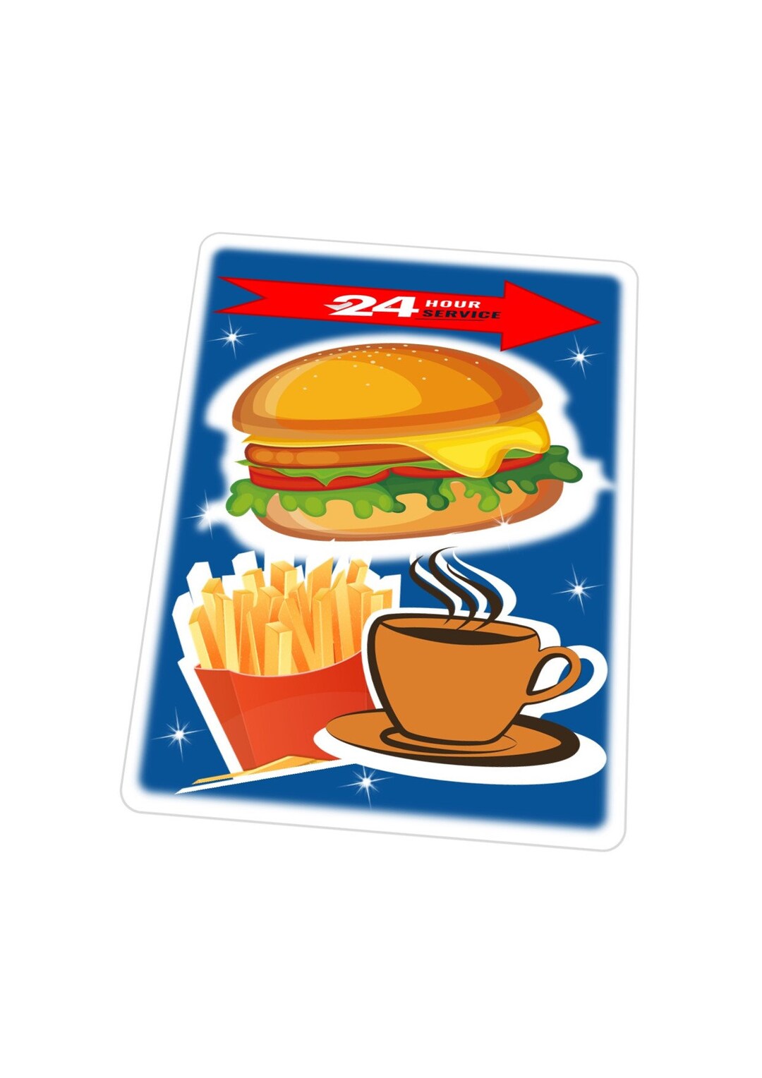 American Diner Retro 50s-60s Metal Sign Drive-in Diner Sign Hot Food ...