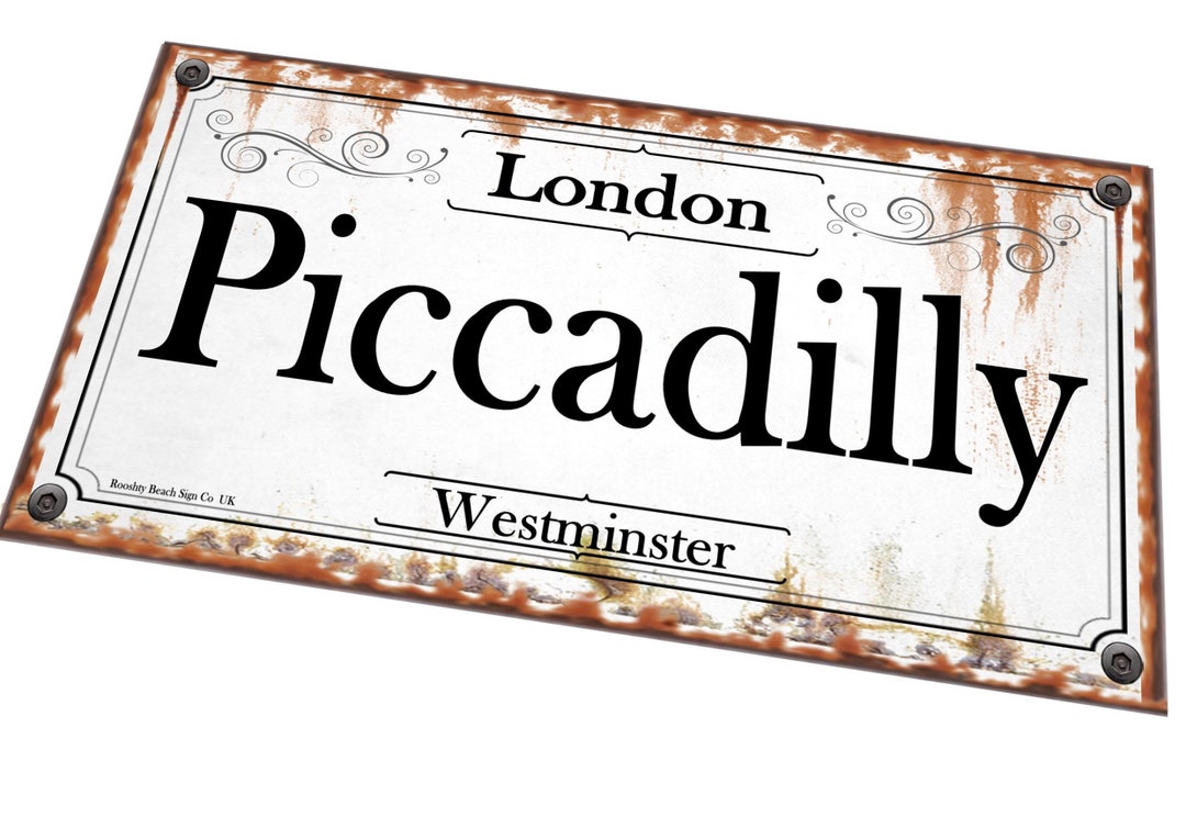 Piccadilly London Street Sign Vintage Style London Road Street Sign ...