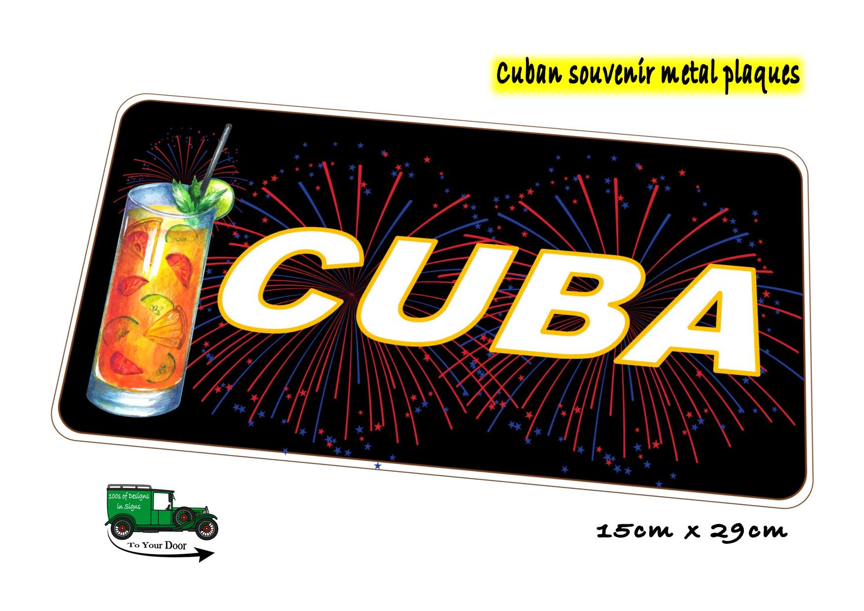 Cuba Cuban Metal Souvenir Metal Wall Plaque, Vacation, Summer Holiday ...
