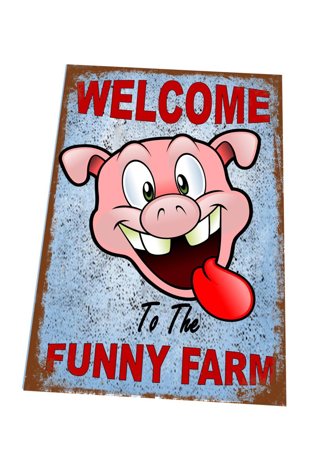 Welcome to the Funny Farm Metal Sign, Joke Novelty Funny Farm Sign Wall ...