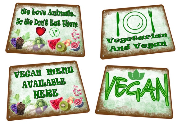 Vegetarian Party Signage