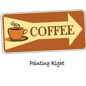 Coffee Sign Retro Style Arrow Drink Home Bar Bistro Sign Fresh Coffee ...