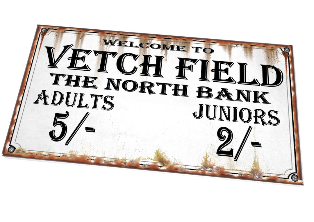 Vetch Field Swansea Sign Vintage Style Retro Vintage Football Stadium ...