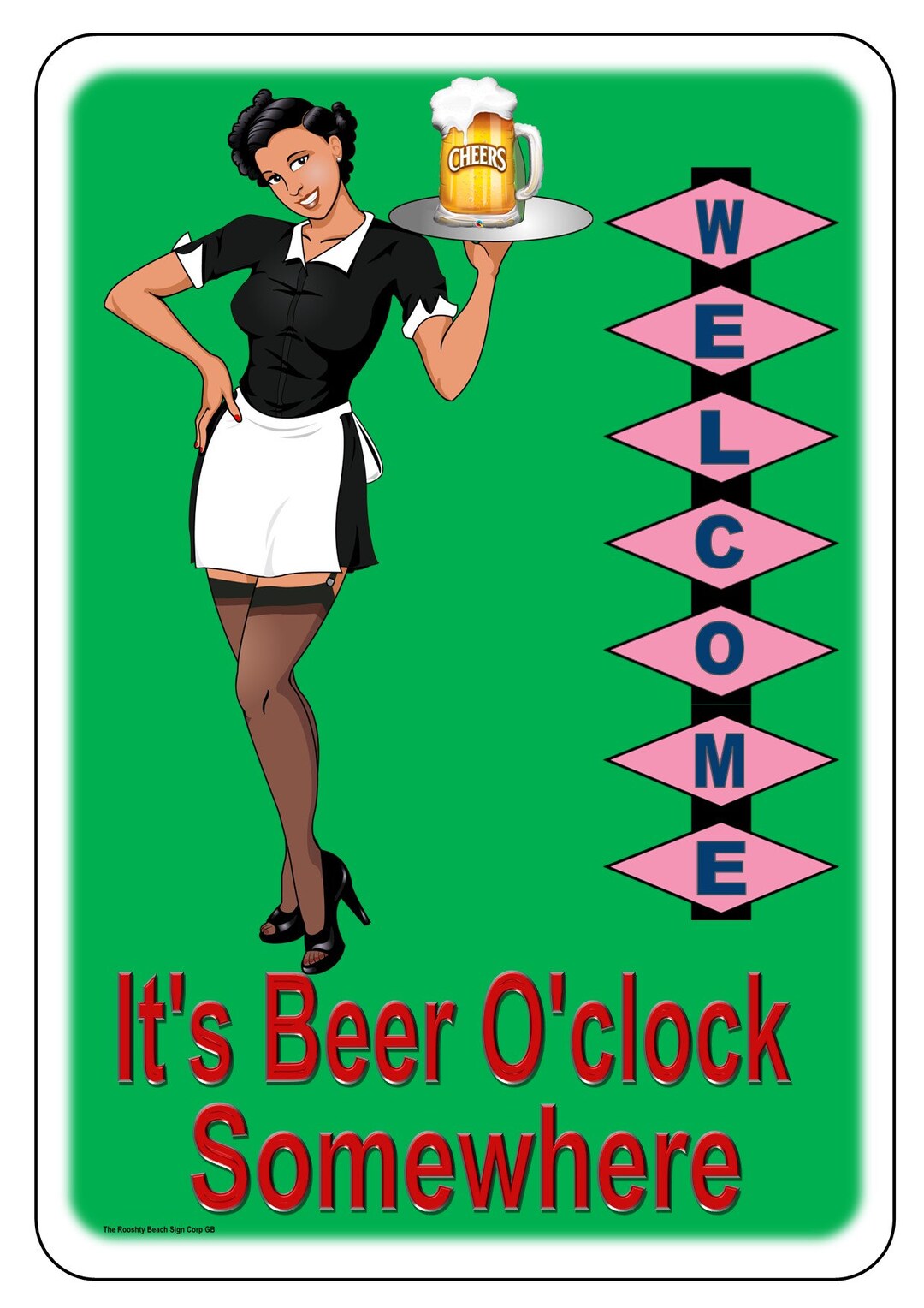 Retro Beer Bar Sign 1950s Beer Sign Pub Sign Vintage Retro Pub Bar ...