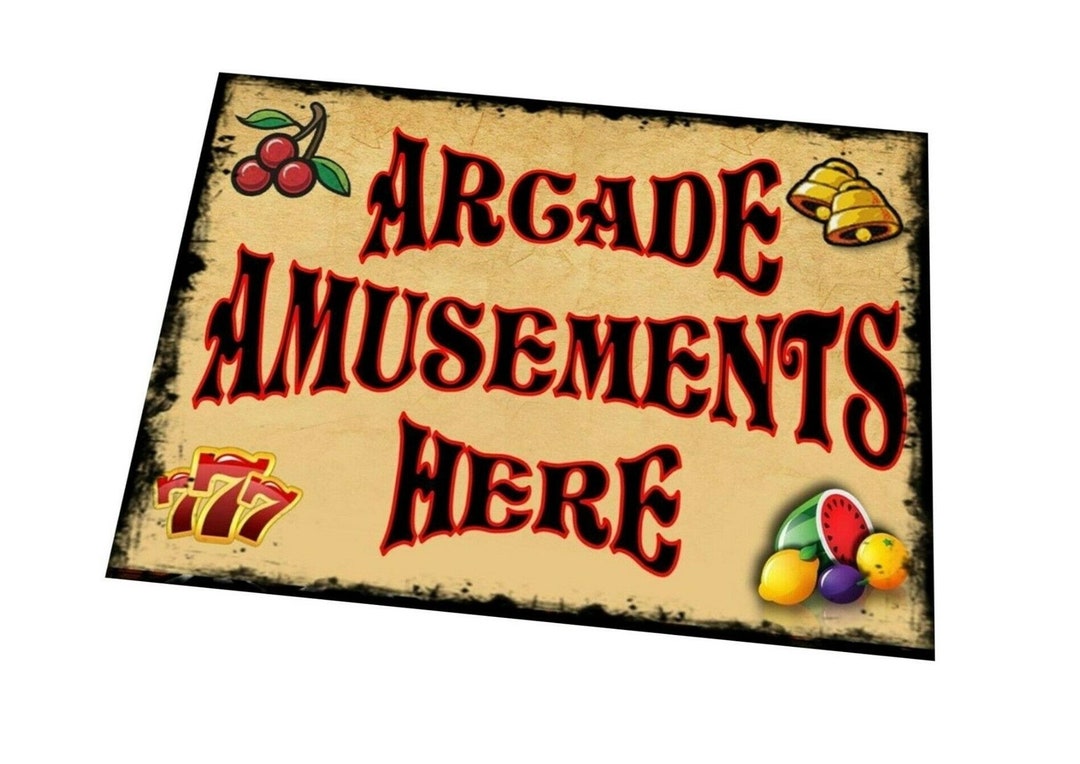 Retro Fairground Sign Amusement Arcade Sign Vintage Carnival Sign Retro ...