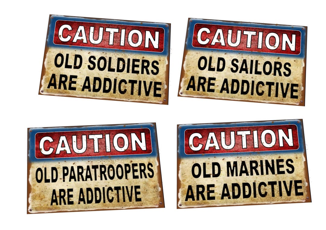 Soldier, Marine, Sailor, Paratrooper Novelty Metal Sign Veteran Sign ...