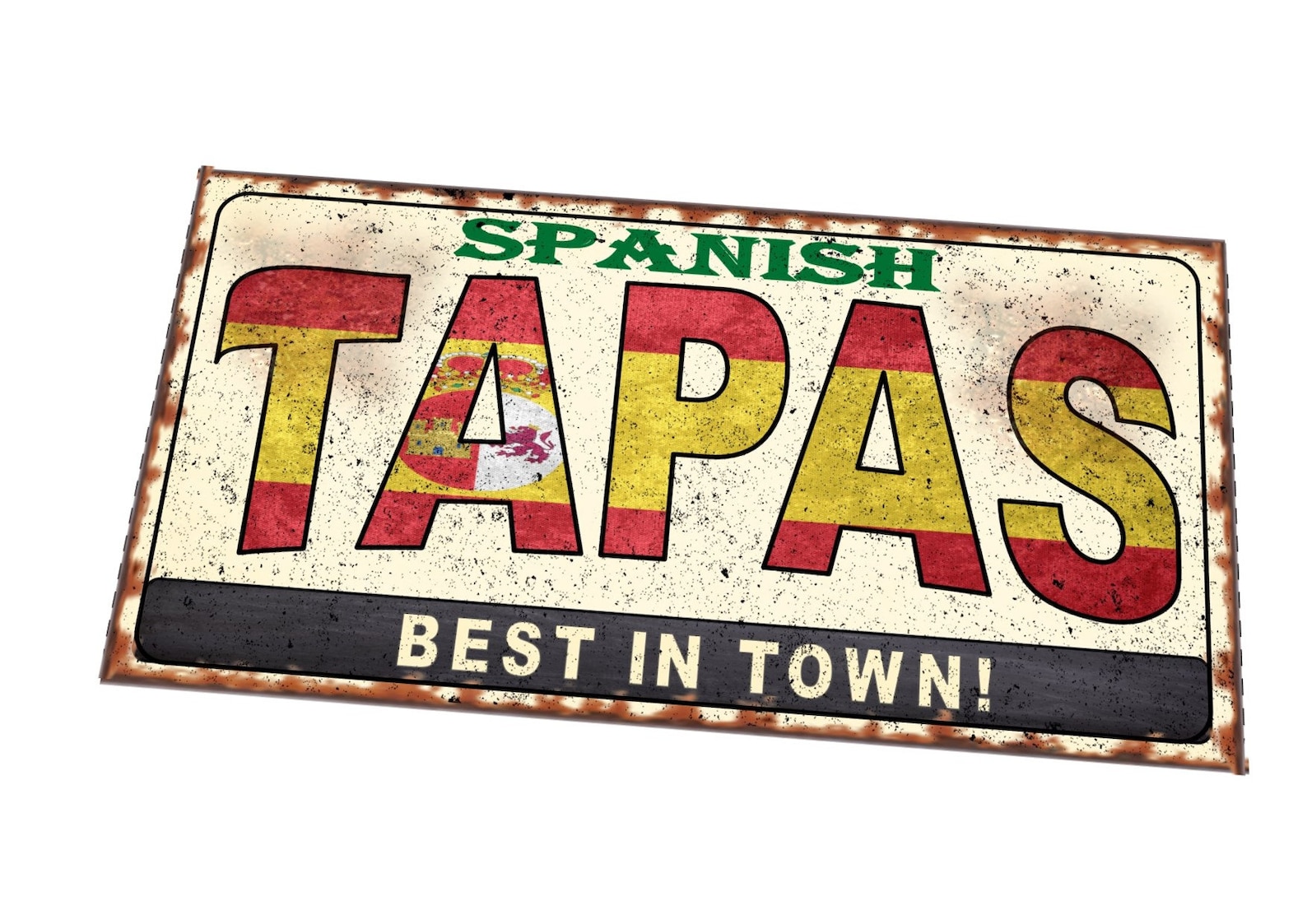Spanish Tapas Retro Style Sign Restaurant Sign Metal Vintage Style ...