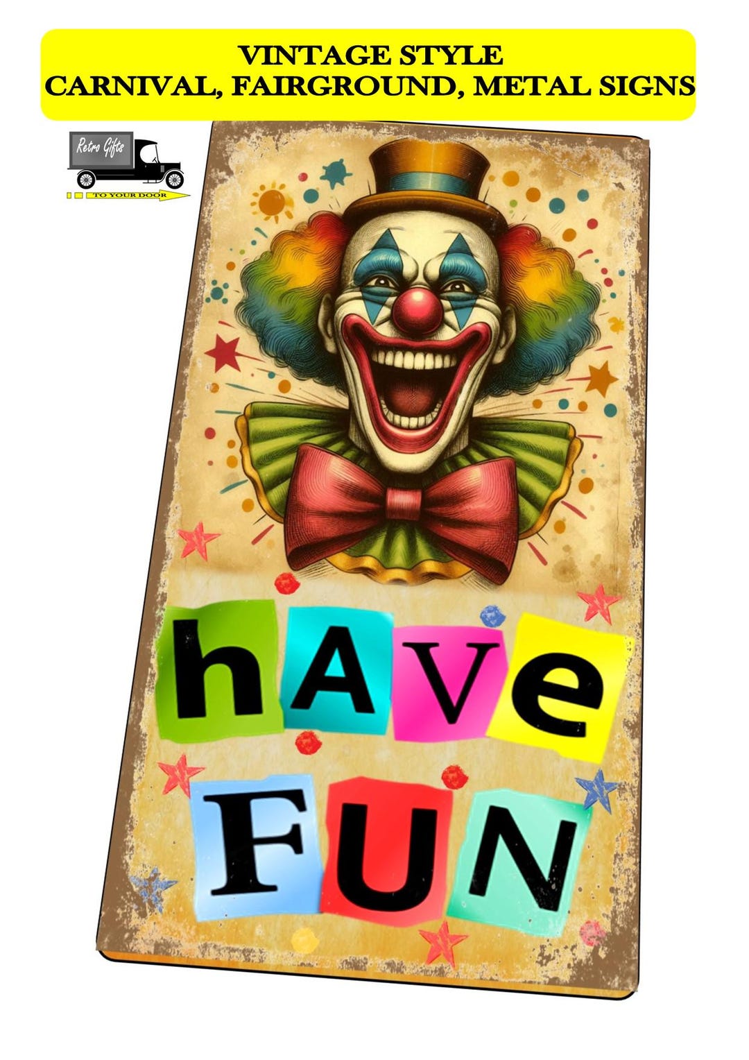 Vintage Circus, Carnival, Fairground, Sideshow Metal Sign, Funfair ...