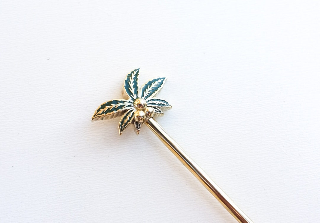 Aloha Punchbowl Leafy Coco Cleaner Tool Solid Brass Rod 4" Long Made in ...