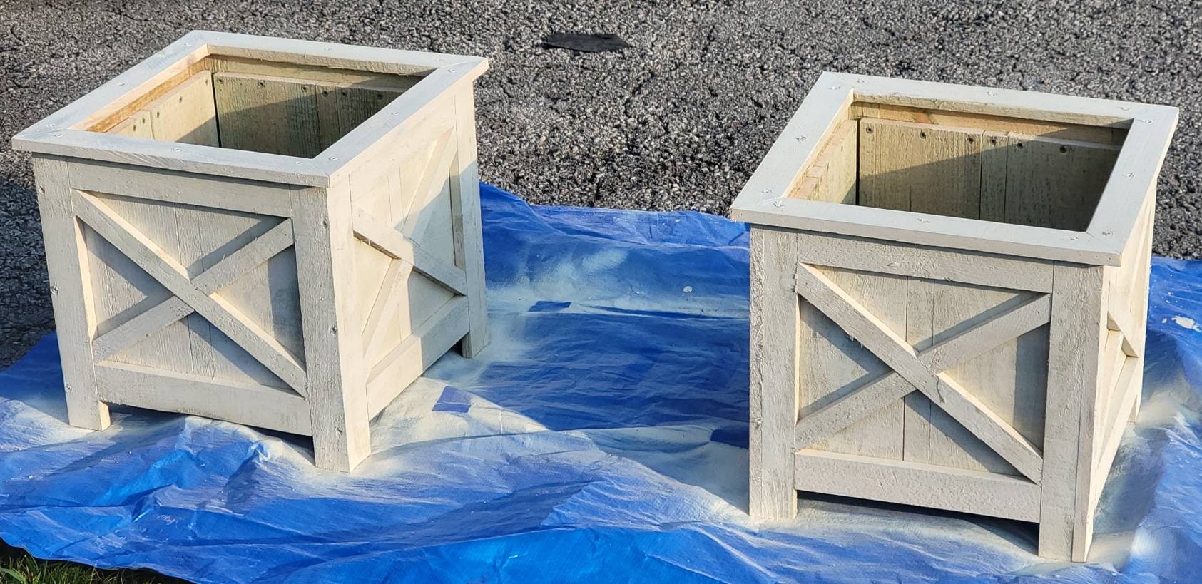 Rustic Farmhouse Style Planter Box - Etsy