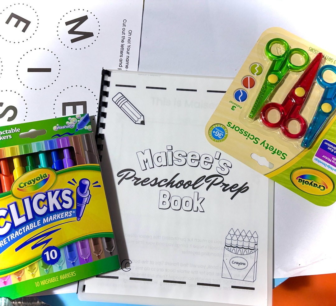 Personalized Preschool Prep Workbook - Etsy