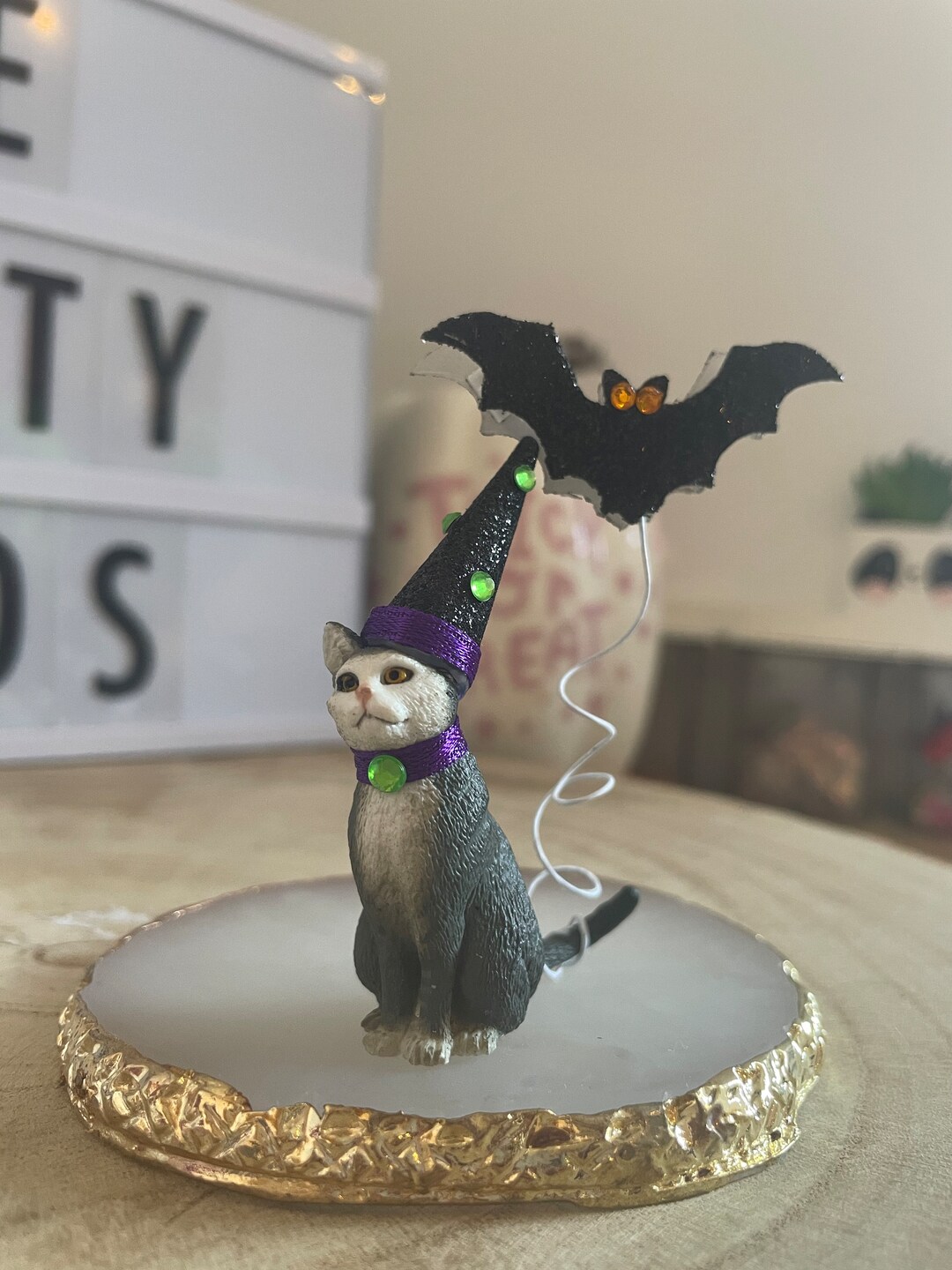 Halloween Cat Cake Topper Animal Cake Topper Accessory - Etsy