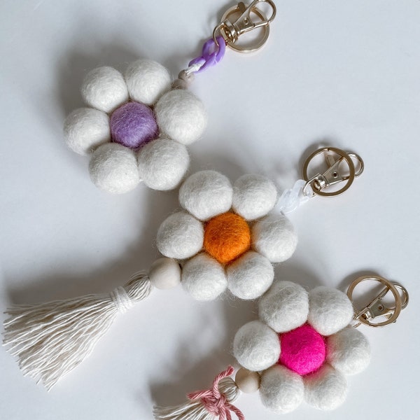 Pom Pom Keyring - Etsy UK