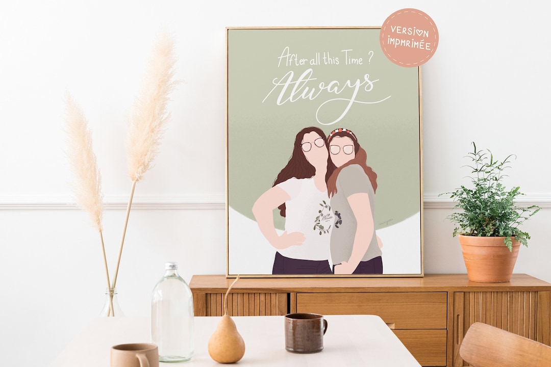 Faceless Family Portrait Poster, Personalized Illustration ...