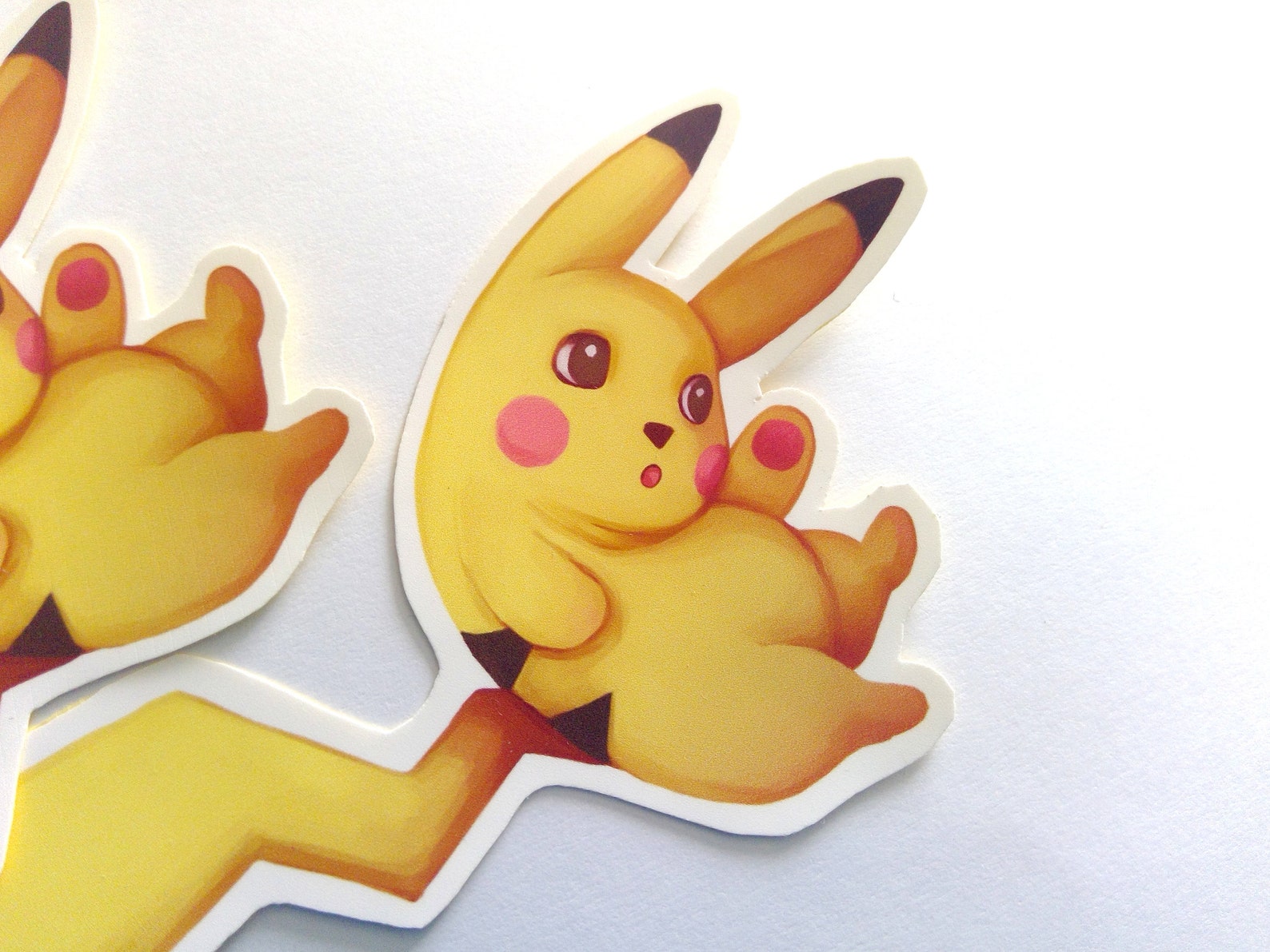 Vinyl Stickers Pikachu Inspired Cute PKMN Heart Tail - Etsy