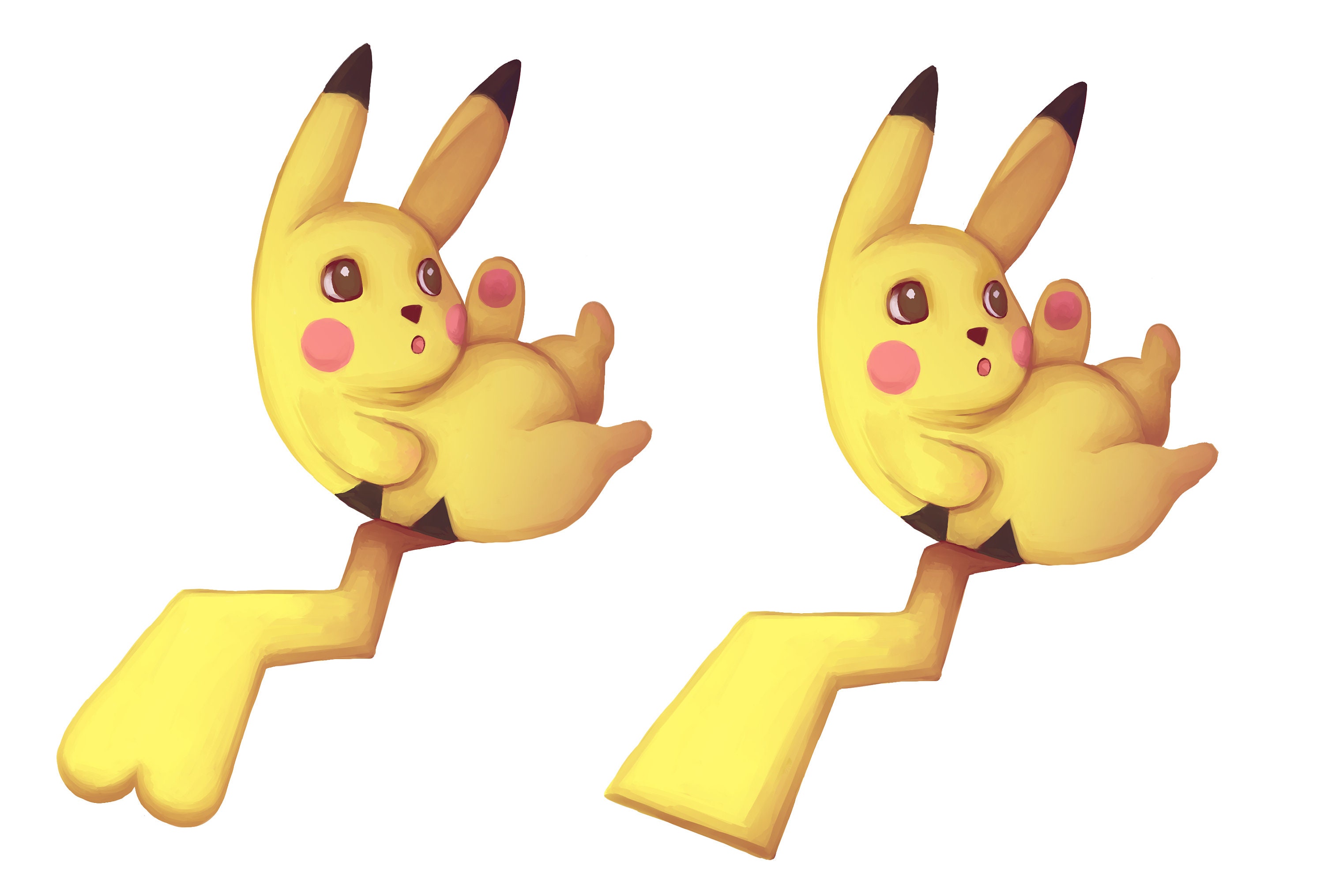 Vinyl Stickers Pikachu Inspired Cute PKMN Heart Tail - Etsy