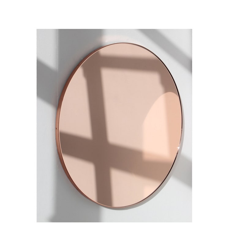 Round Copper Mirror - Etsy