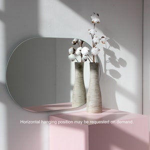 Capsula™ Capsule Shaped Minimalist Frameless Mirror Floating Effect ...